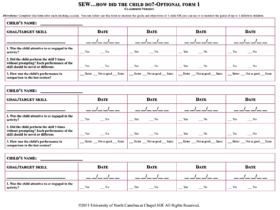 SEW Monitoring Form – Classroom | Advancing Social-Communication and Play