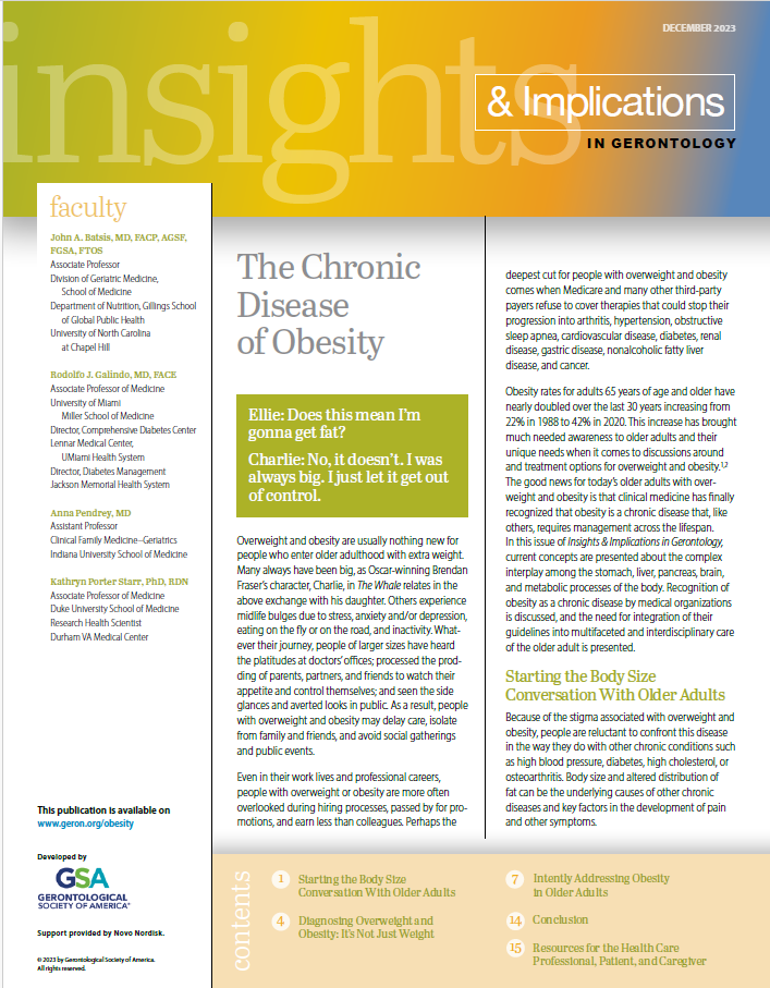 The Chronic Disease of Obesity | Department of Medicine