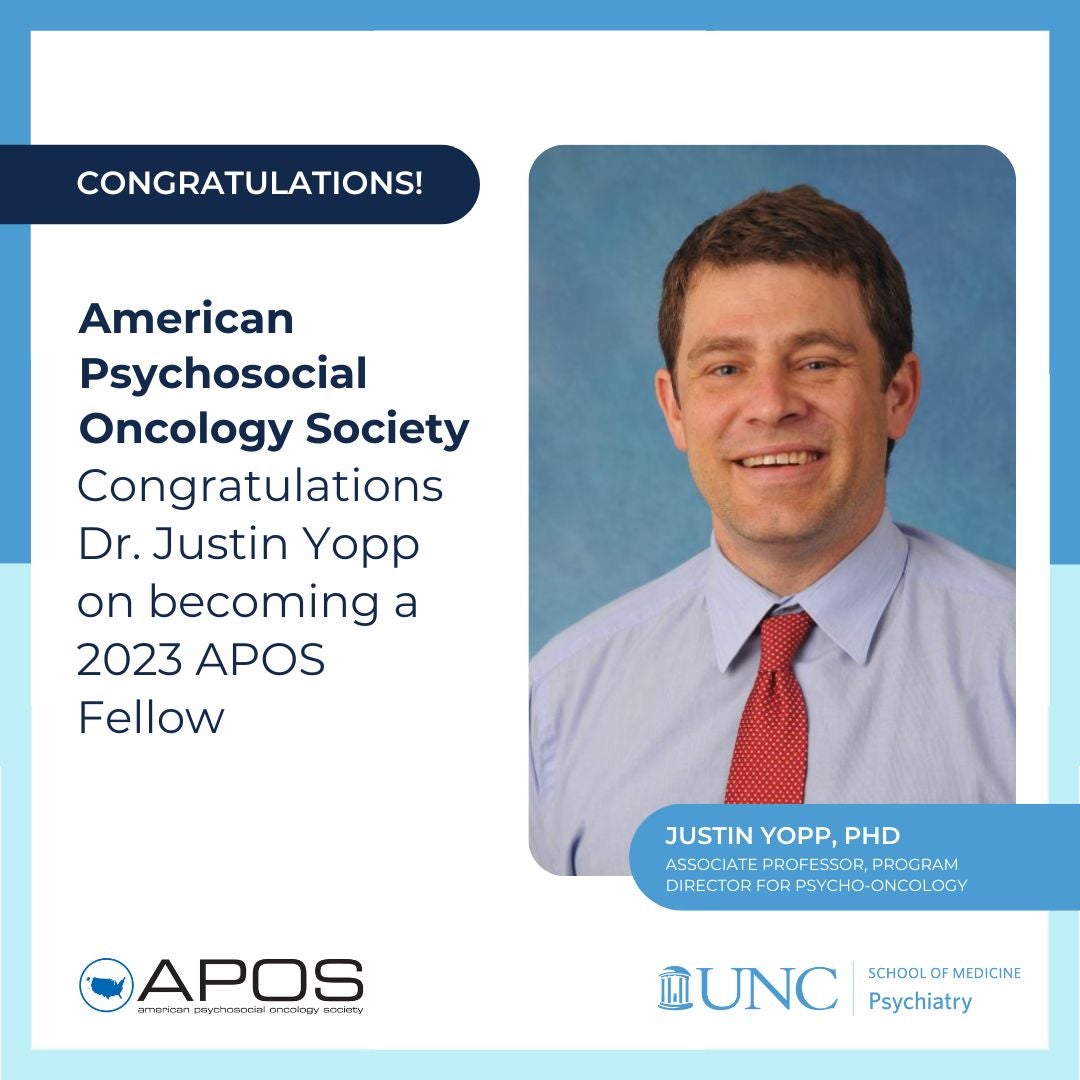 Congratulations Dr. Justin Yopp of becoming a 2023 APOS Fellow ...